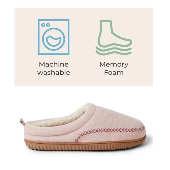 dearfoams | Shoes | Dearfoams Cozy Comfort Womens Mixed Material Clog ...